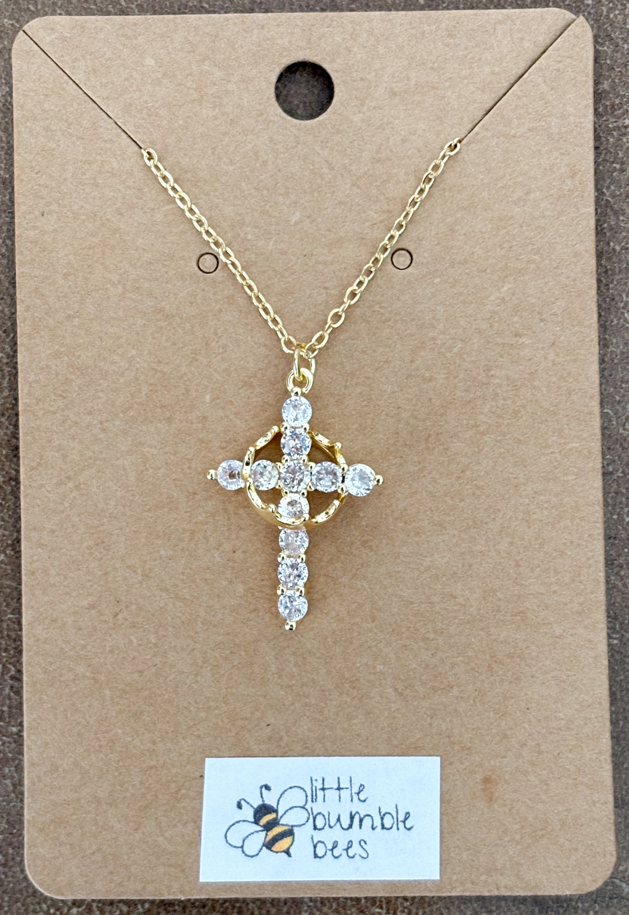Cross & Crown Necklace (Non Rotating Crown) – Licorice Shops